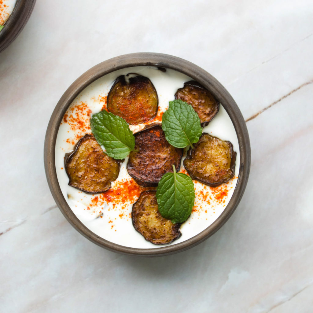 Mommy's Dahi Baingan (Eggplant with Yogurt) - Pakistan Eats