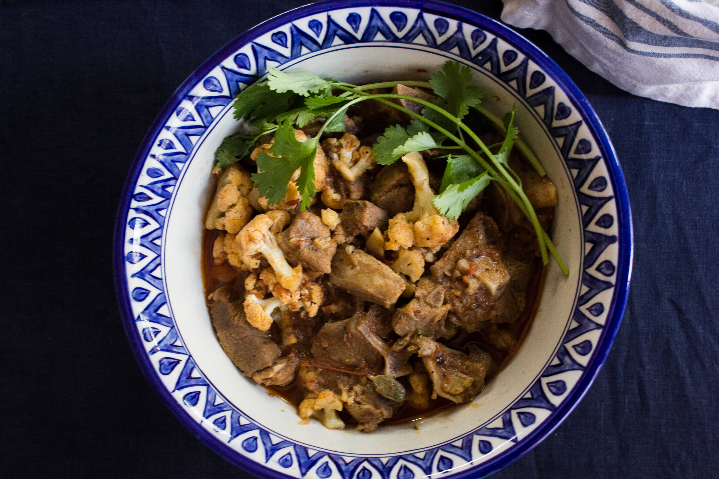 Bilquees's Gobi Gosht (Cauliflower with Lamb) - Pakistan Eats