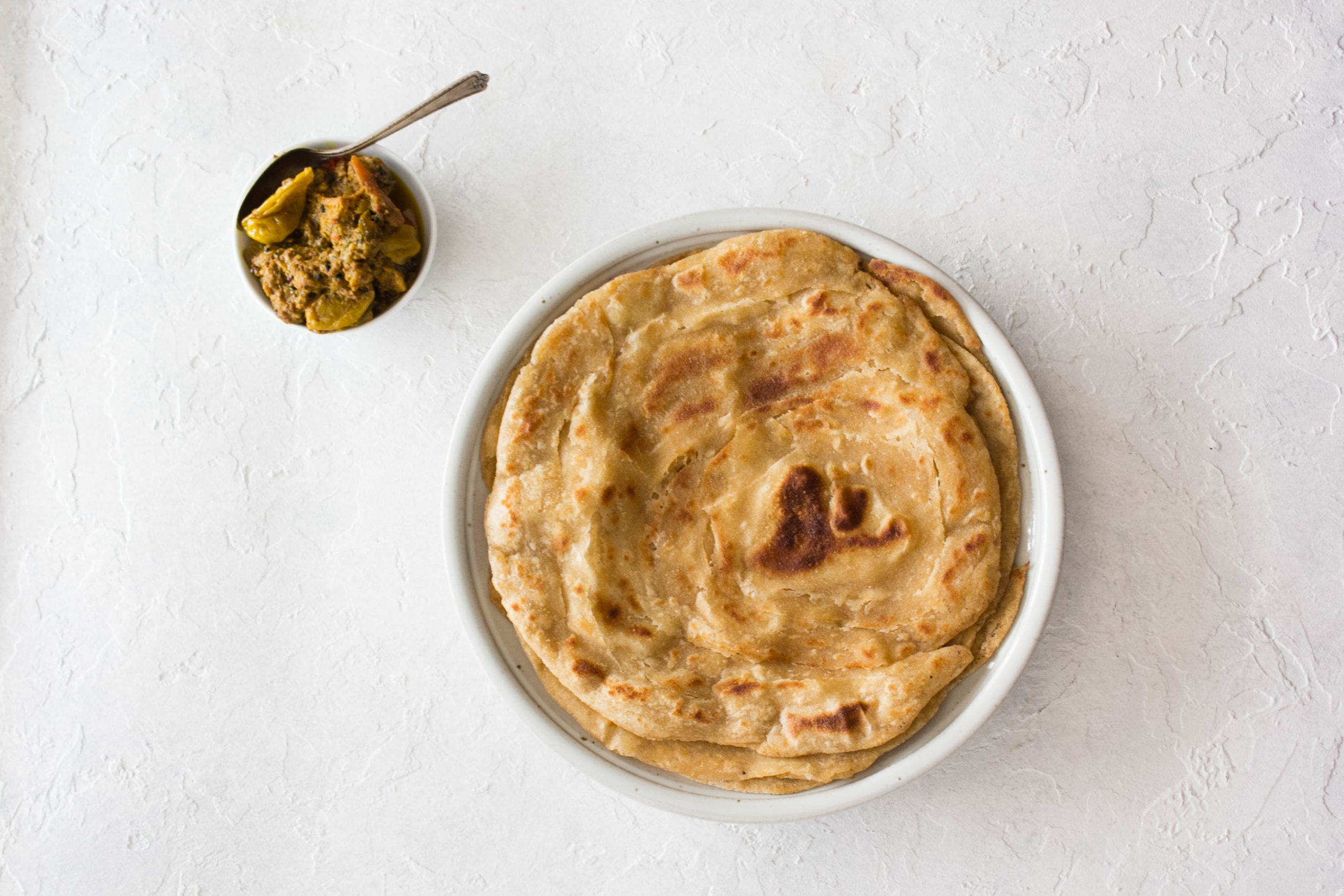 Izzah's Lachha Paratha (Layered Flatbread) - Pakistan Eats